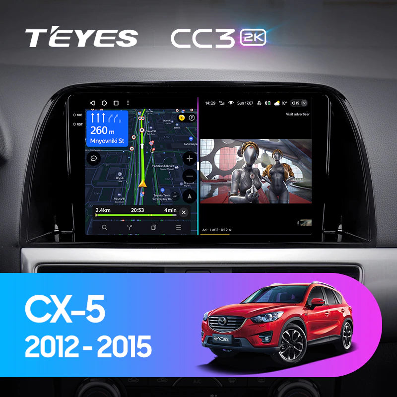 Mazda CX5 CX-5 CX 5 (2012-2015) 10.2 Inch Screen
